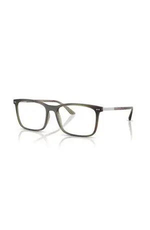 Giorgio Armani 56mm Square Full Rim Optical Glasses - Green