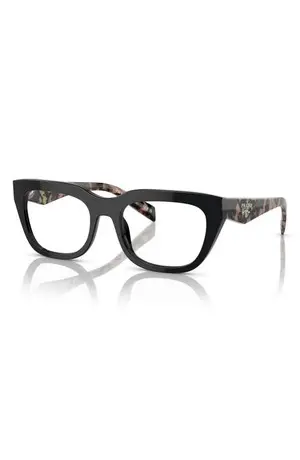 Prada Rectangular Acetate Eyeglasses - Black