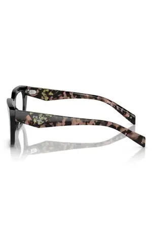 Prada Rectangular Acetate Eyeglasses - Black