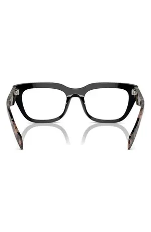 Prada Rectangular Acetate Eyeglasses - Black