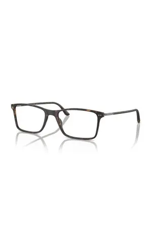 Giorgio Armani 53mm Rectangle Full Rim Eyeglasses - Tortoise