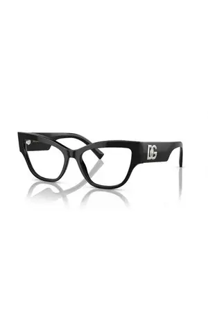 Dolce & Gabbana 55mm Cat Eye Optical Glasses - Black