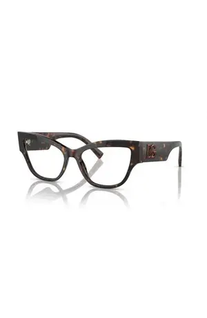 Dolce & Gabbana 55mm Cat Eye Optical Glasses - Tortoise