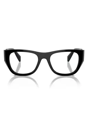 Prada 50mm Irregular Optical Glasses - Black