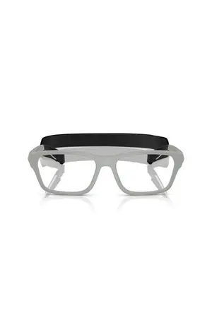 Prada 54mm Rectangle Eyeglasses - Grey