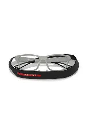 Prada 54mm Rectangle Eyeglasses - Grey