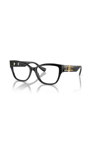 Versace 54mm Rectangle Eyeglasses - Black