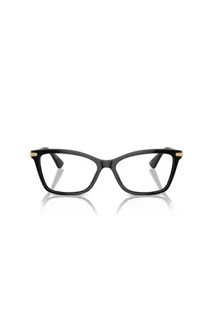 Dolce & Gabbana 54mm Rectangle Full Rim Eyeglasses - Black