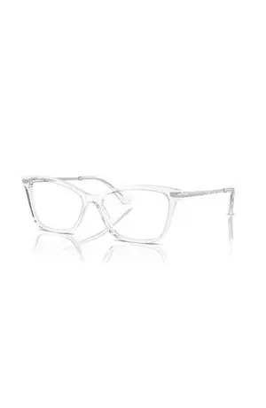 Dolce & Gabbana 54mm Rectangle Full Rim Eyeglasses Transparent
