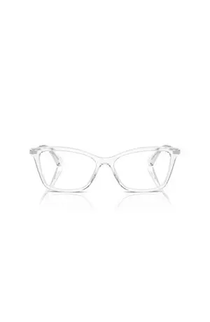 Dolce & Gabbana 54mm Rectangle Full Rim Eyeglasses - Transparent
