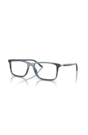 Giorgio Armani 54mm Rectangle Full Rim Optical Glasses - Blue