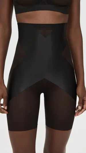 Spanx High-waisted Booty-lifting X Mid Thigh Shorts