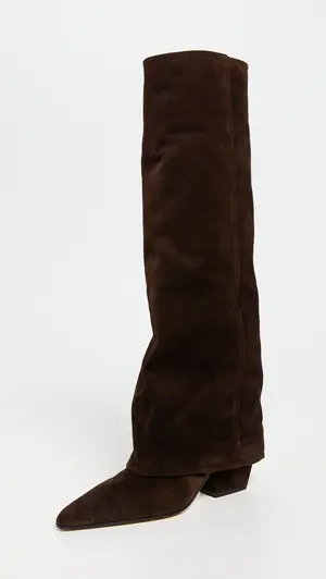 Paris Texas Jane Fold-over Suede Boots