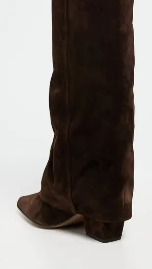Paris Texas Jane Fold-over Suede Boots