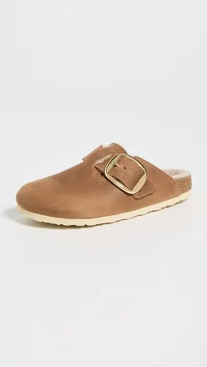 BIRKENSTOCK Boston Big Buckle Shearling Clogs