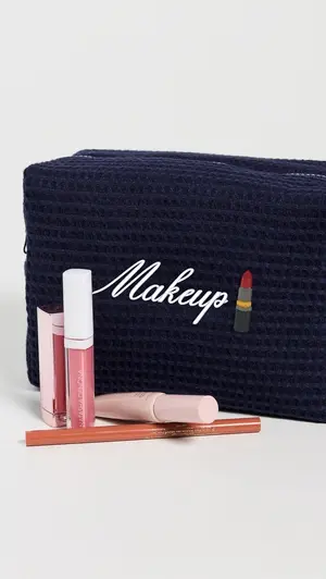 ABBODE Makeup Waffle Pouch - Navy