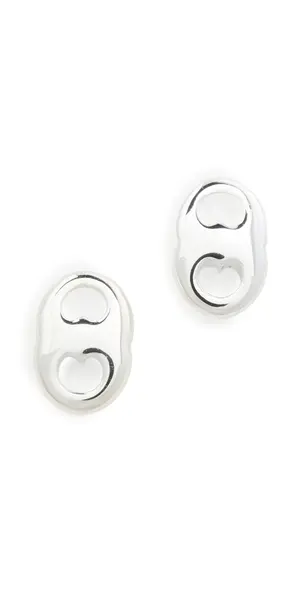 Tory Burch Gemini Link Stud Earrings - Light Silver