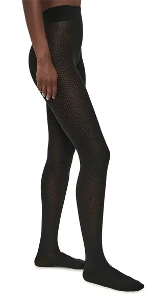 Wolford Cotton Dot Tights - Black