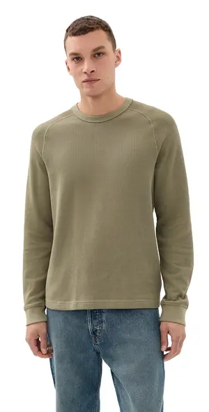 Madewell Thermal Long Sleeve Tee - Cargo