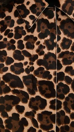 LA LIGNE Caro Print Calf Hair Coat