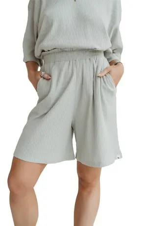 TURTLEDOVE LONDON Organic Cotton Ribbed Shorts
