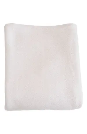 EVANGELINE Herringbone Blankets - Bright White