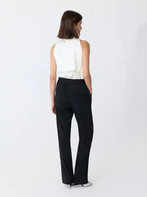 CALLAS MILANO Relaxed Fit Pull-on Pant - Black