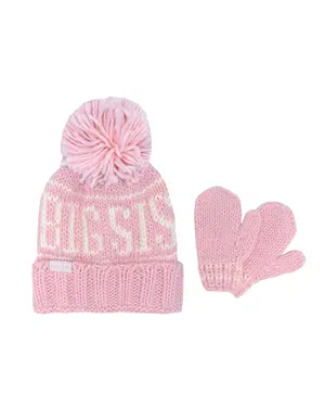 BITS & BOWS Bobble Beanie - Pink