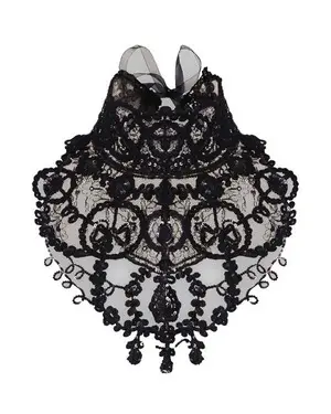Anne Fontaine Embroidered Sequin Lace Collar