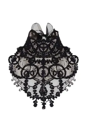 Anne Fontaine Embroidered Sequin Lace Collar