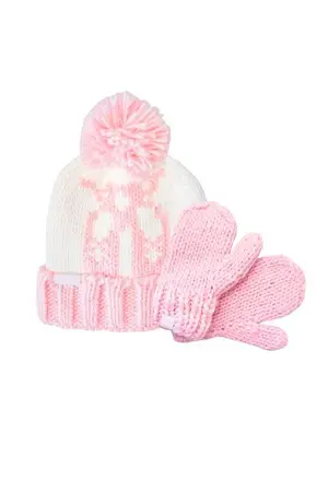 BITS & BOWS Ballet Slippers Bobble Hat - Pink