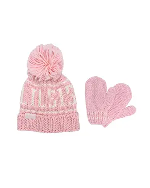 BITS & BOWS Bobble Beanie - Pink