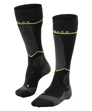 Falke Compression Wool Ski Socks - Black-lightning/ W2