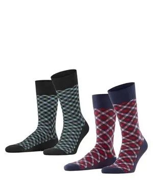 Falke Smart Check 2-pack Dress Socks - Assortment 10