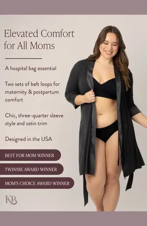 KINDRED BRAVELY Emmaline Robe- Fits 1x/2x - Black