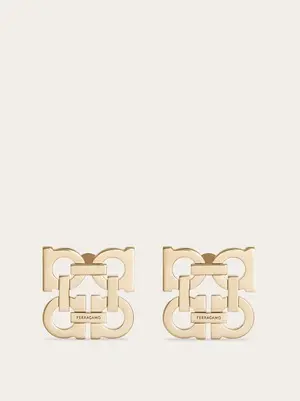FERRAGAMO Four Gancini Clip-on Earrings - Gold