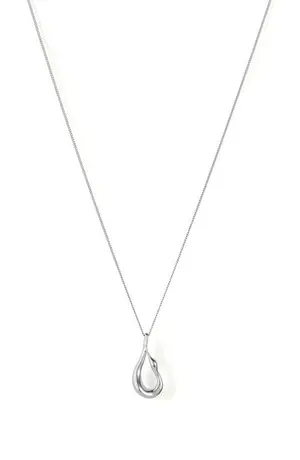 Jenny Bird Mini Egret Pendant Necklace High Polish Silver