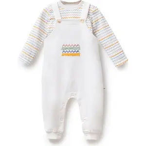 MOI NOI Zigzag Overalls Set
