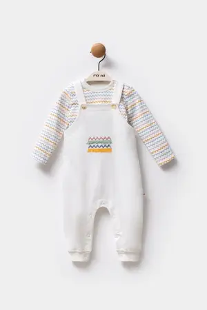 MOI NOI Zigzag Overalls Set