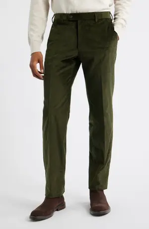 Zanella Parker Corduroy Trousers - Dark Olive