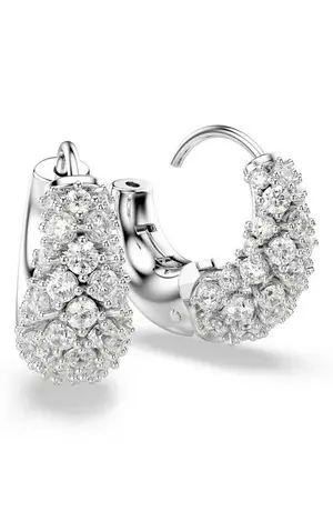 SWAROVSKI Sublima Crystal Huggie Hoop Earrings