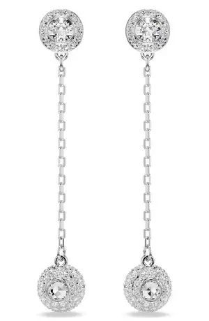 SWAROVSKI Una Linear Drop Earrings - Rhodium