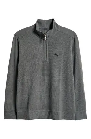 Tommy Bahama Brighton Point Half Zip Pullover - Carbon Grey