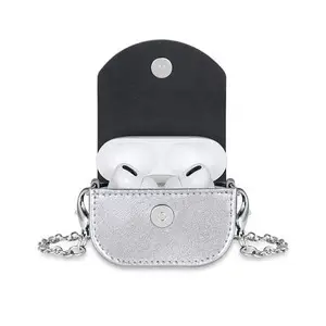 POSH TECH Leather Airpods Pro Case With Chain Strap