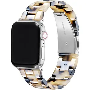 POSH TECH Claire Resin Link Band For Apple Watch - Light Natural Tortoise
