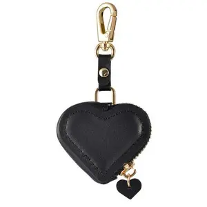 POSH TECH Leather Airtag Bag Charm - Black