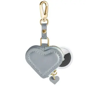 POSH TECH Leather Airtag Bag Charm - Blue