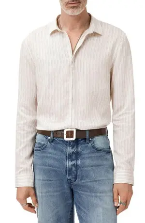 John Varvatos Hickory Stripe Button-up Shirt