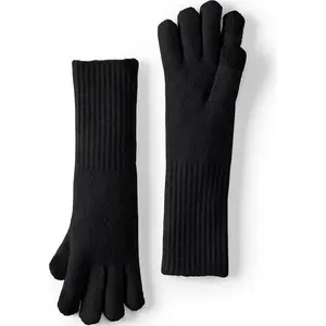 LANDS' END Cashtouch Knit Gloves - Black