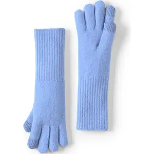LANDS' END CashTouch Knit Gloves Clear Blue Sky